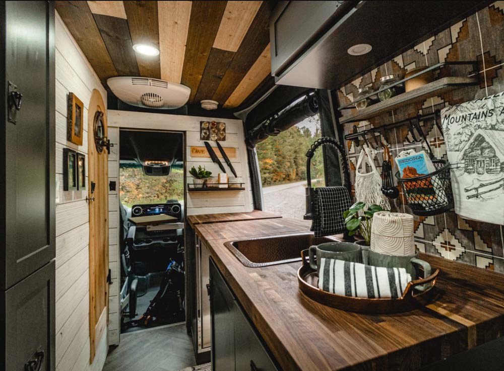 The Custom ‘Rustic Cabin’ Van Conversion by Drifter Vans