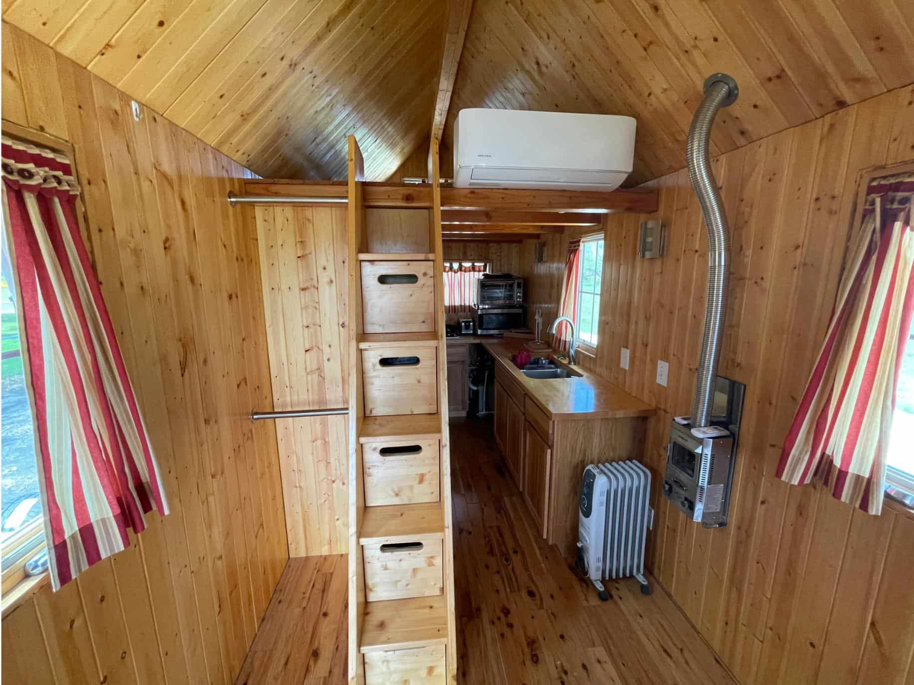 Traditional Style Rustic Red Tiny House