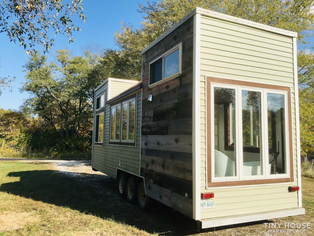 Rustic Tin Ceiling Tiny Home with Soaking Bath