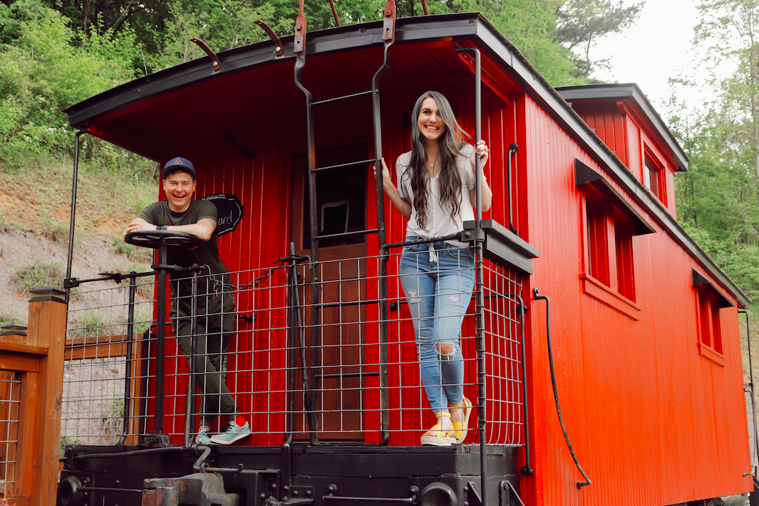 1926 Caboose Tiny House with Bathroom Depot in North Carolina