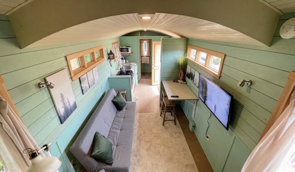 Sea Foam Tiny House at Tiny Tranquility near the Oregon Coast