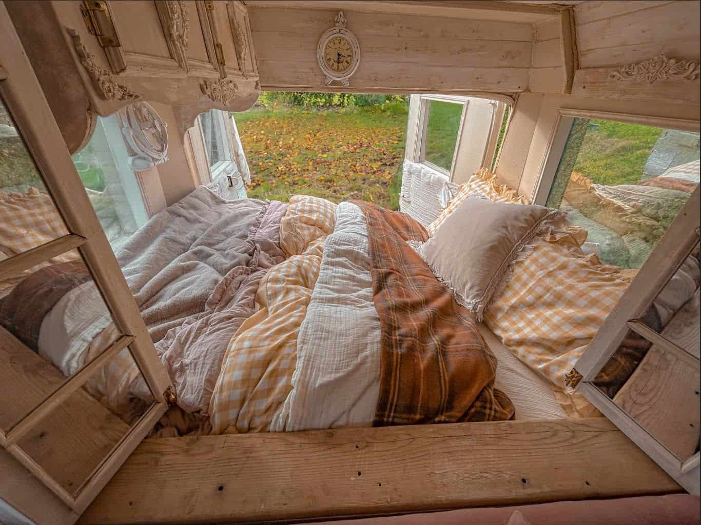 Shabby Chic Shuttle Bus Feels Like a Cozy Cottage on Wheels!