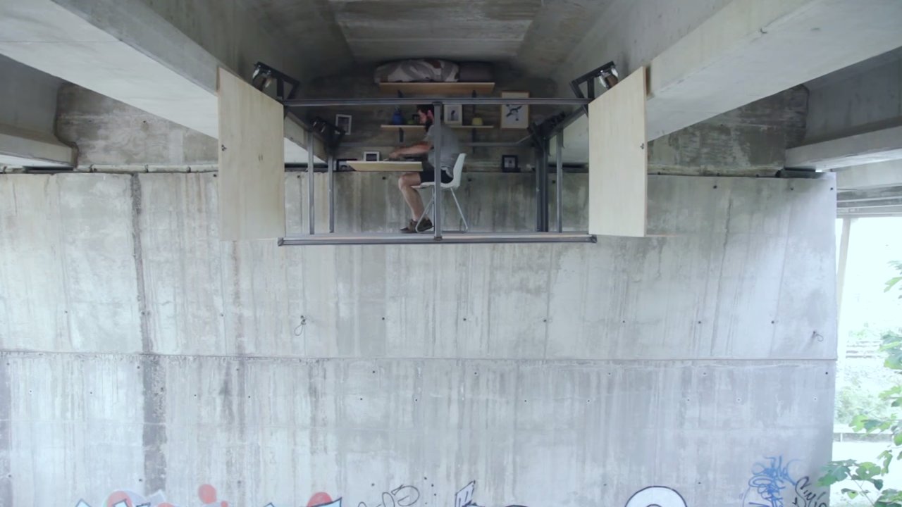 Man Builds a Secret Studio Under a Bridge in Spain!