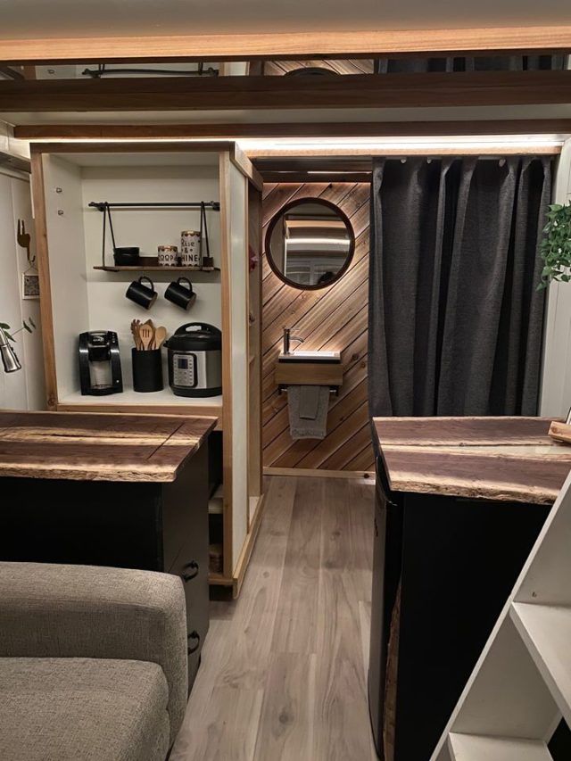 This 16 Foot Tiny House has a Rooftop Sitting Area!