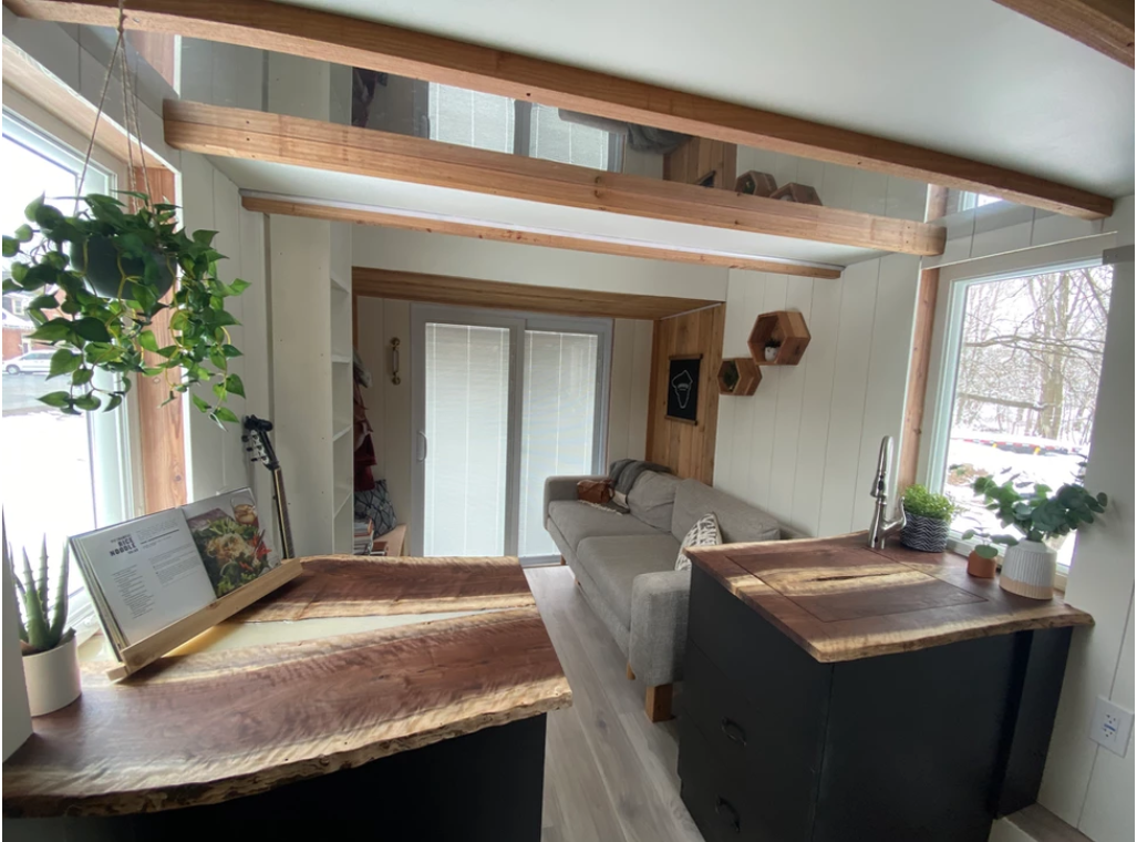 This 16 Foot Tiny House has a Rooftop Sitting Area!