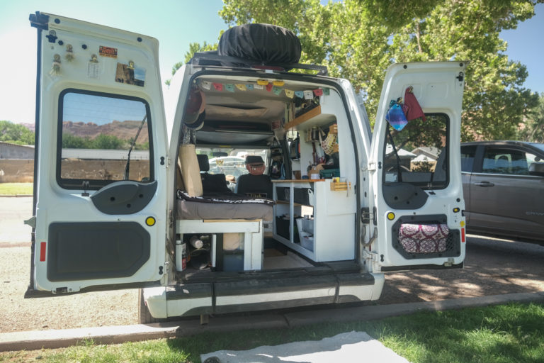 Life in her Micro Transit Connect Van Conversion