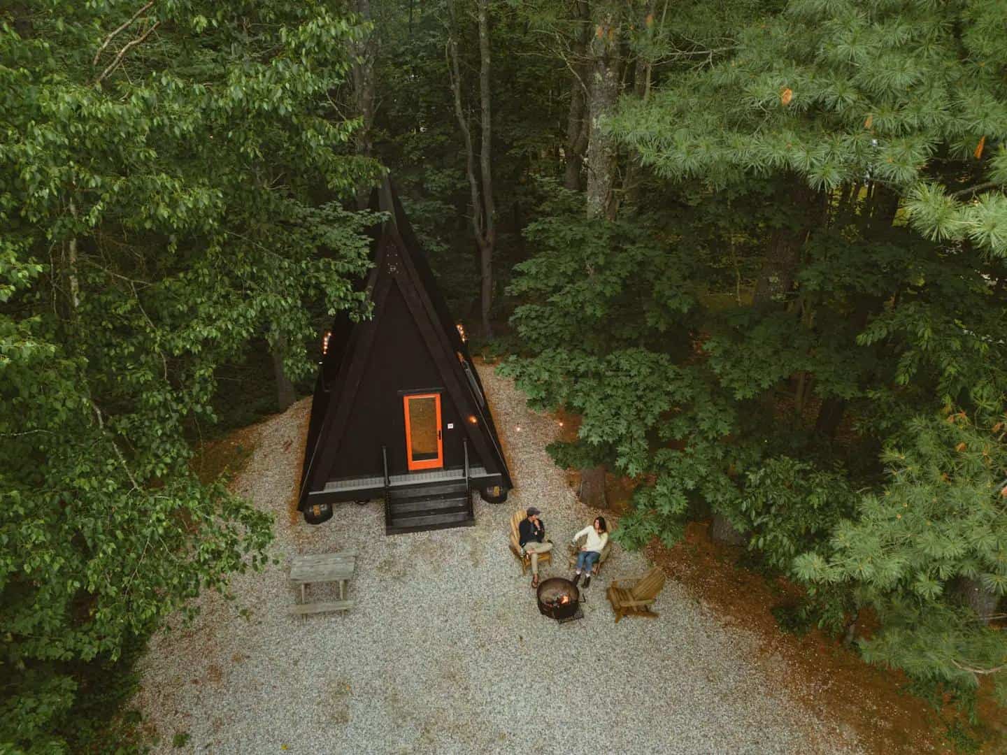 Tall A-frame Cabin in the Woods
