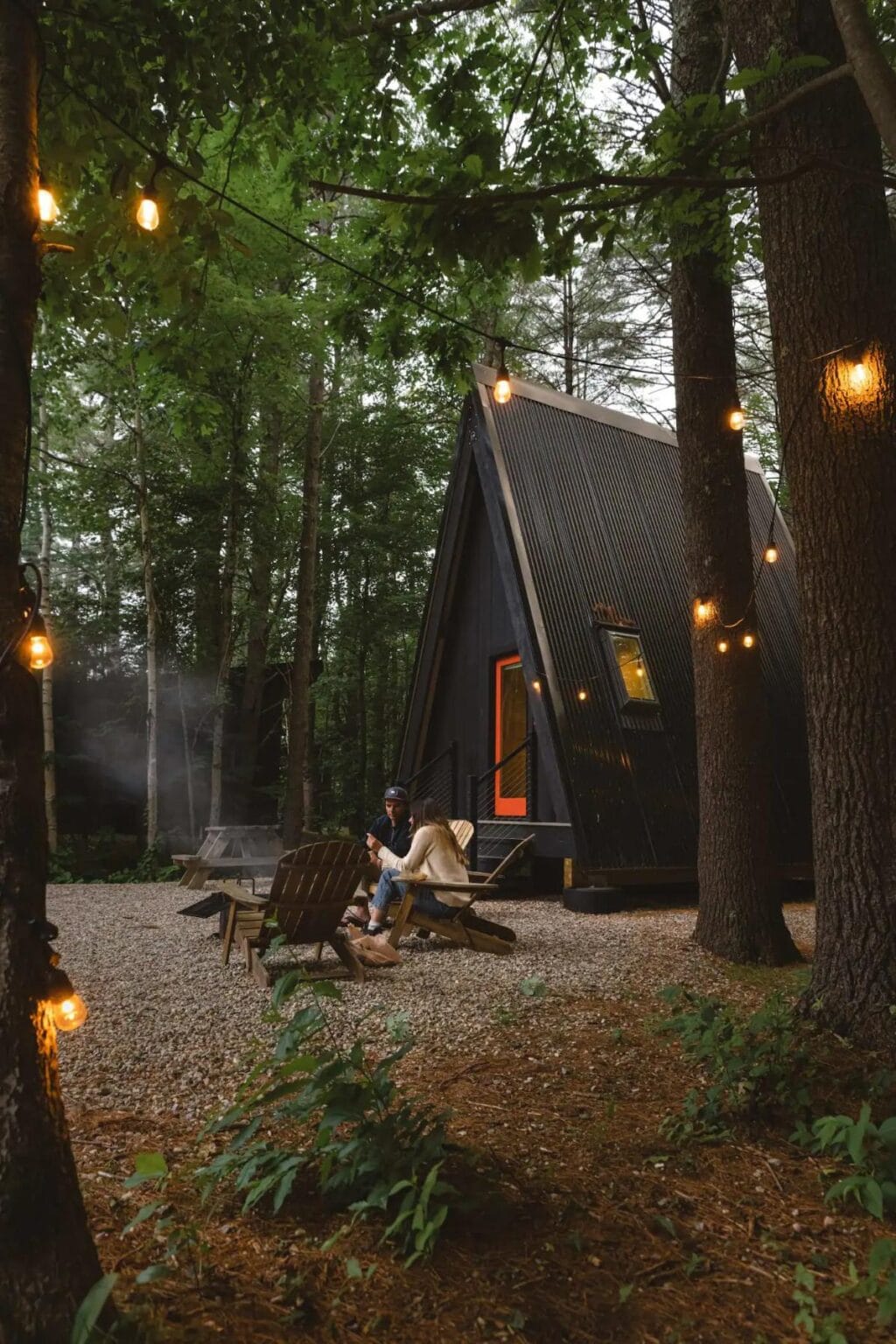 Tall A-frame Cabin in the Woods