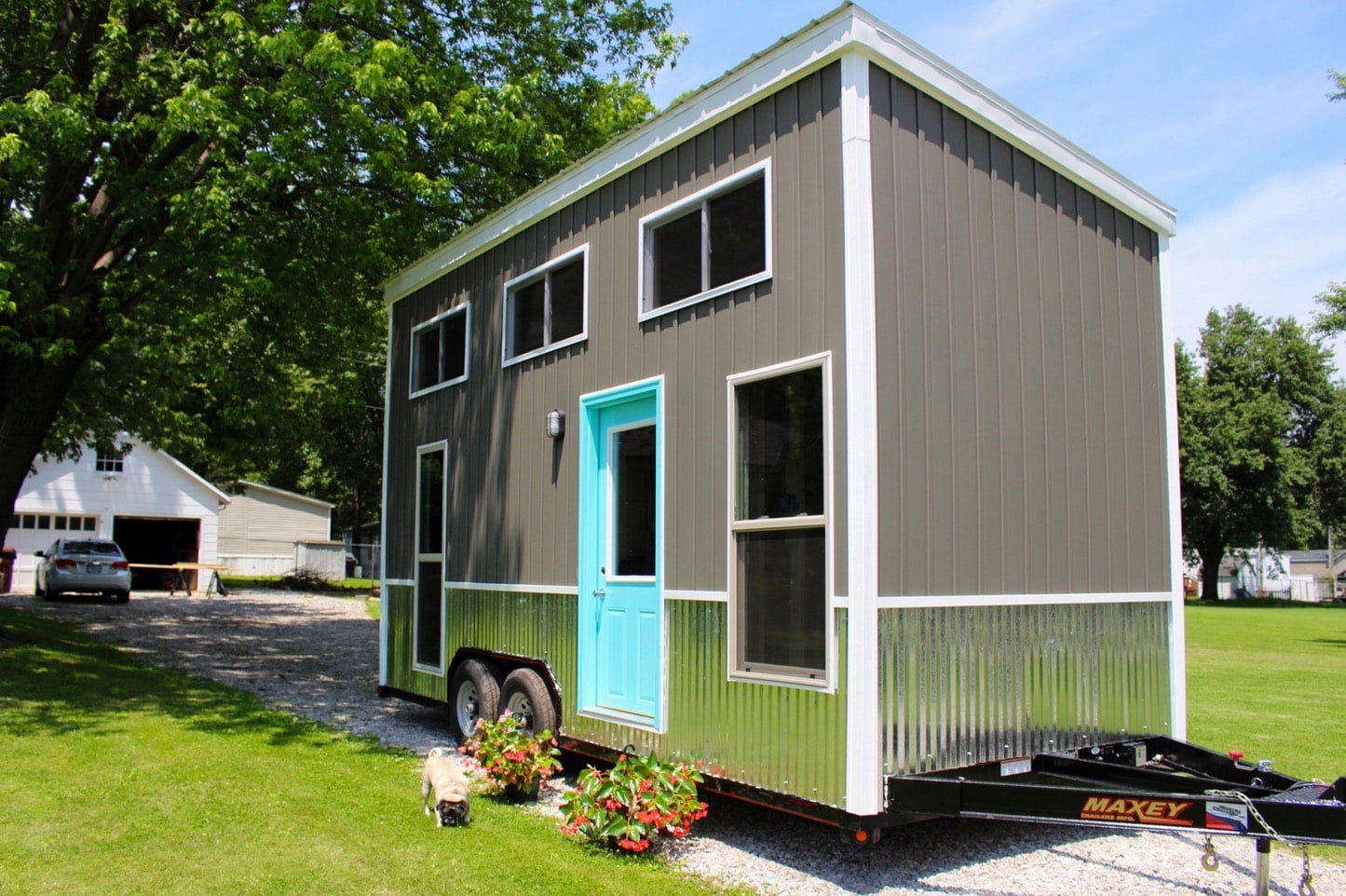 160 Sq. Ft. Teal Chick Shack Tiny House on Wheels