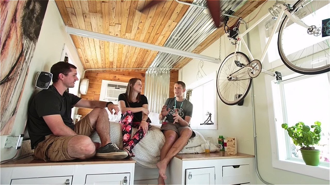 Living Full Time in a 54 Sq. Ft. Tiny House that ‘Expands’ to 120 Sq. Ft.!