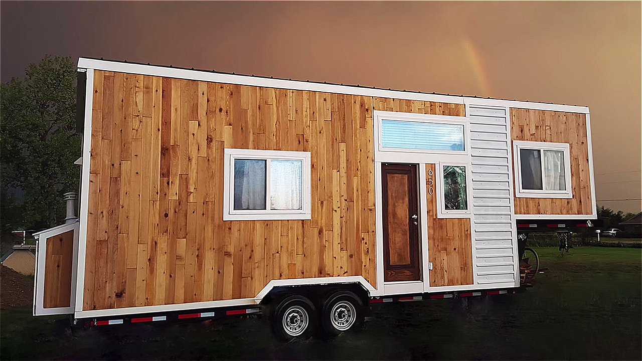 Living Full Time in a 54 Sq. Ft. Tiny House that ‘Expands’ to 120 Sq. Ft.!