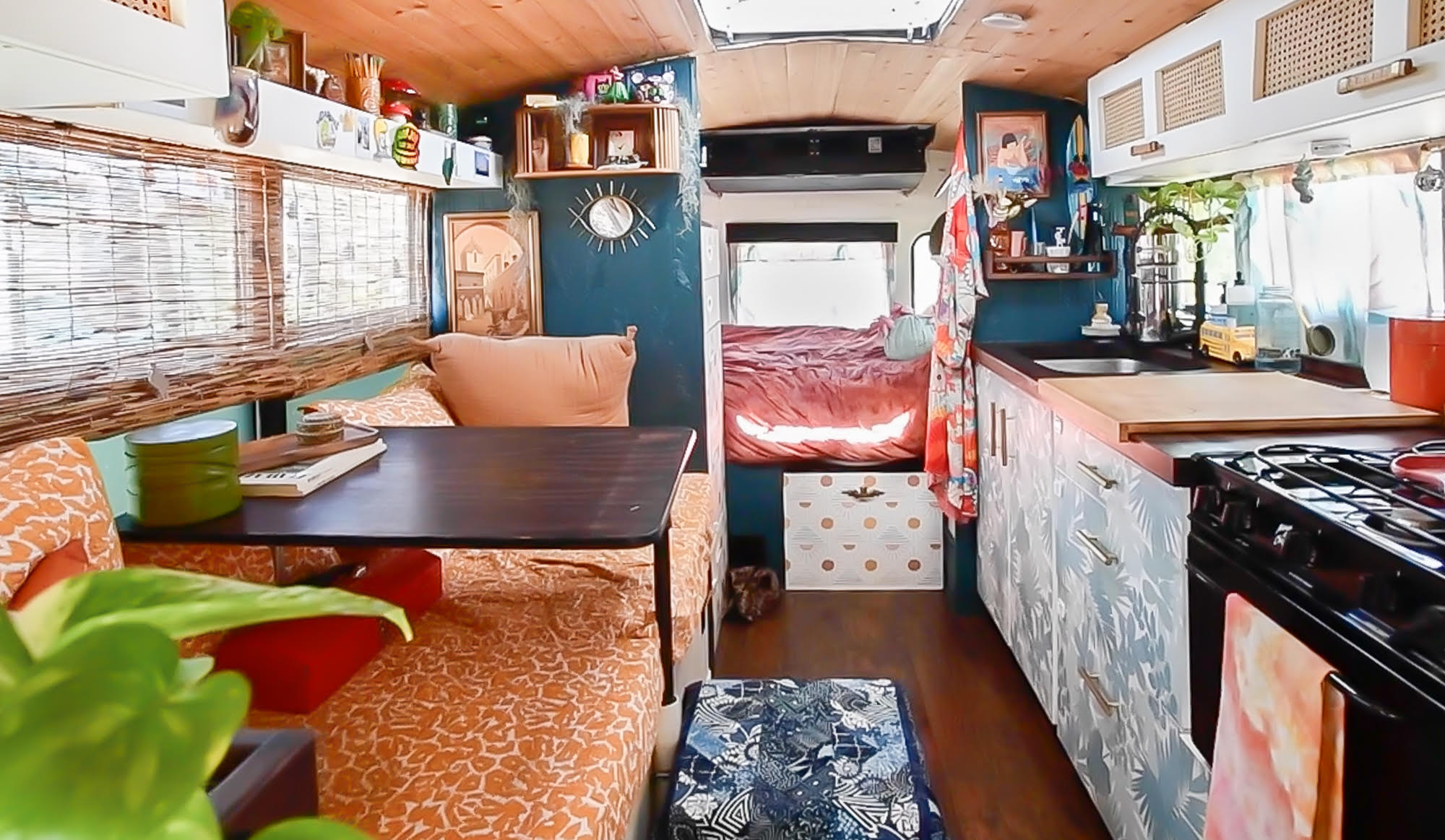 Artist Life in her School Bus Conversion