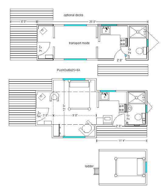 The 232 Sq. Ft. Pull Out Tiny House