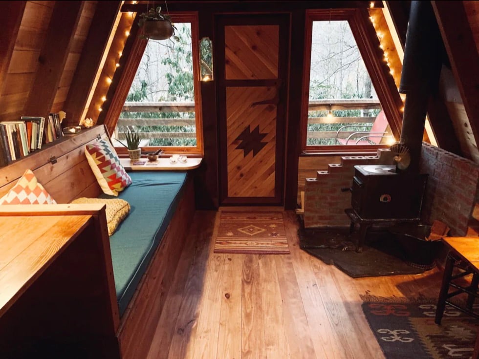 250-sq.-ft. Rustic A-frame Cabin in the Blue Ridge Mountains