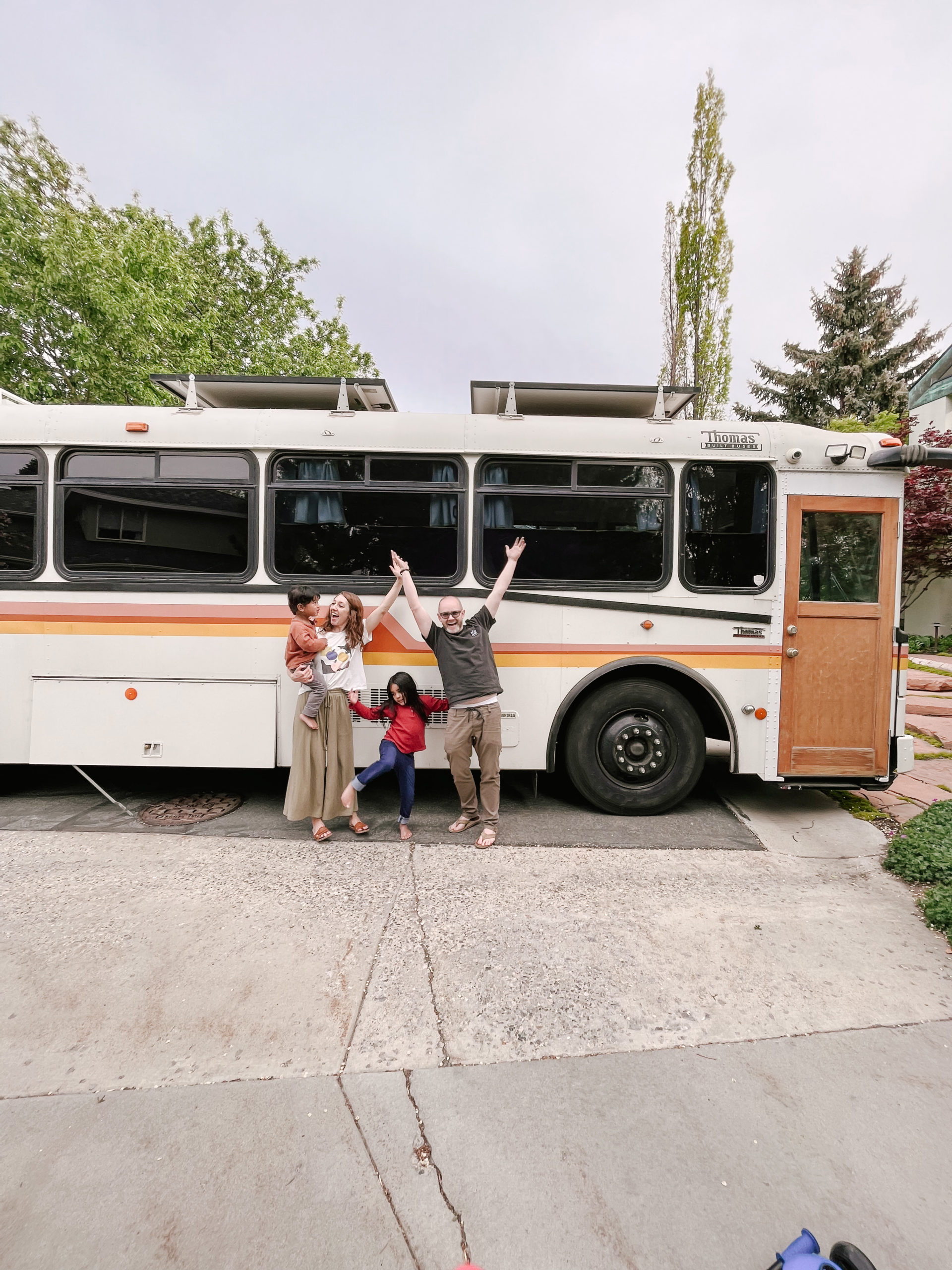 Family Downsizes and Travels in their Bus Conversion