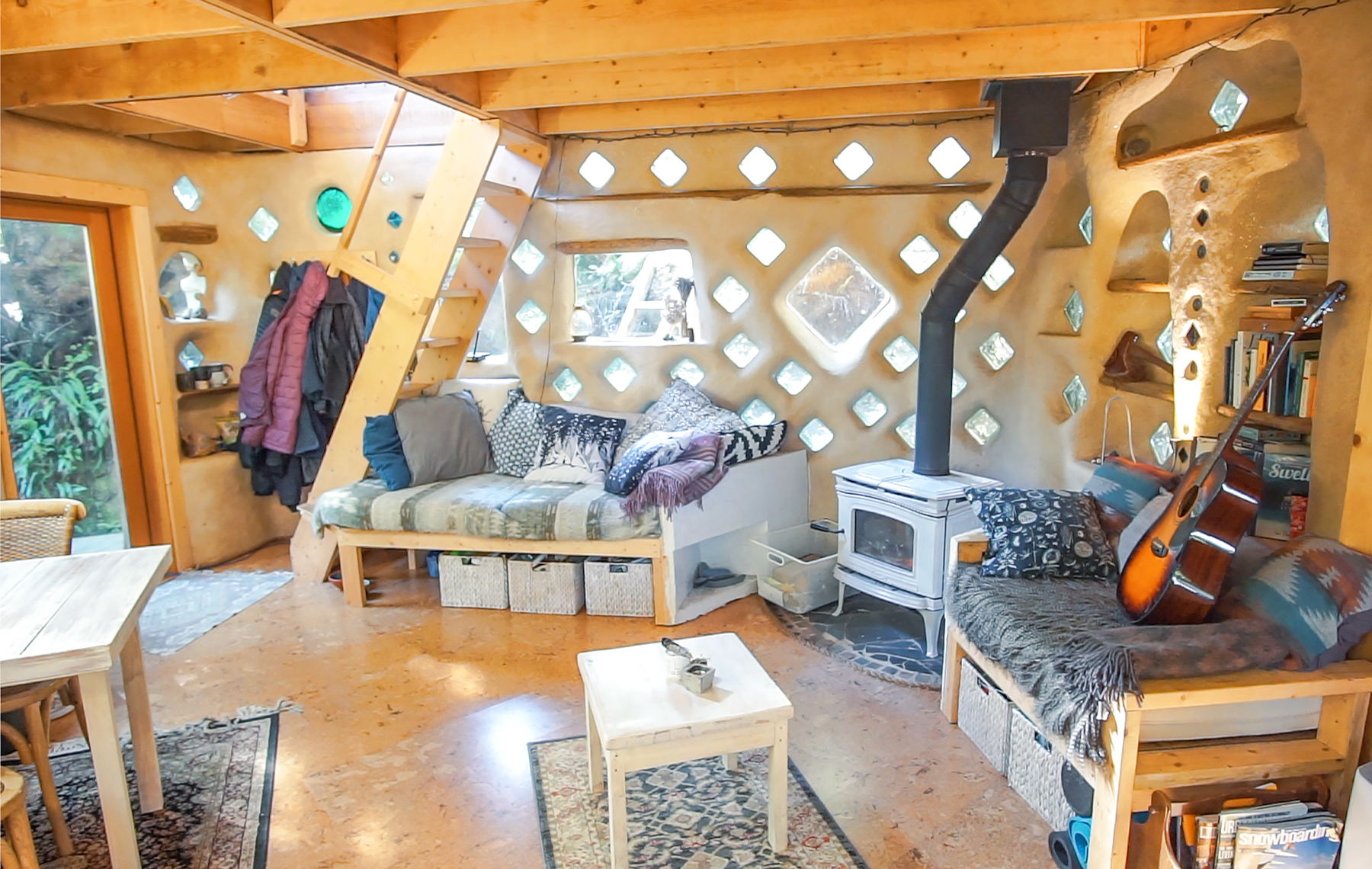 Woman’s Magical Cob House Built Earth and Reclaimed Materials