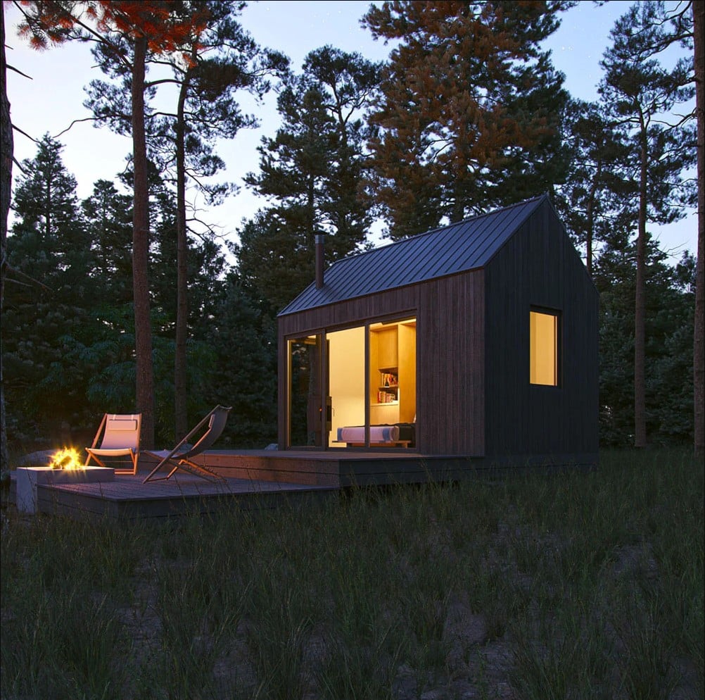 144 Square Foot Scandinavian Cabin Plans
