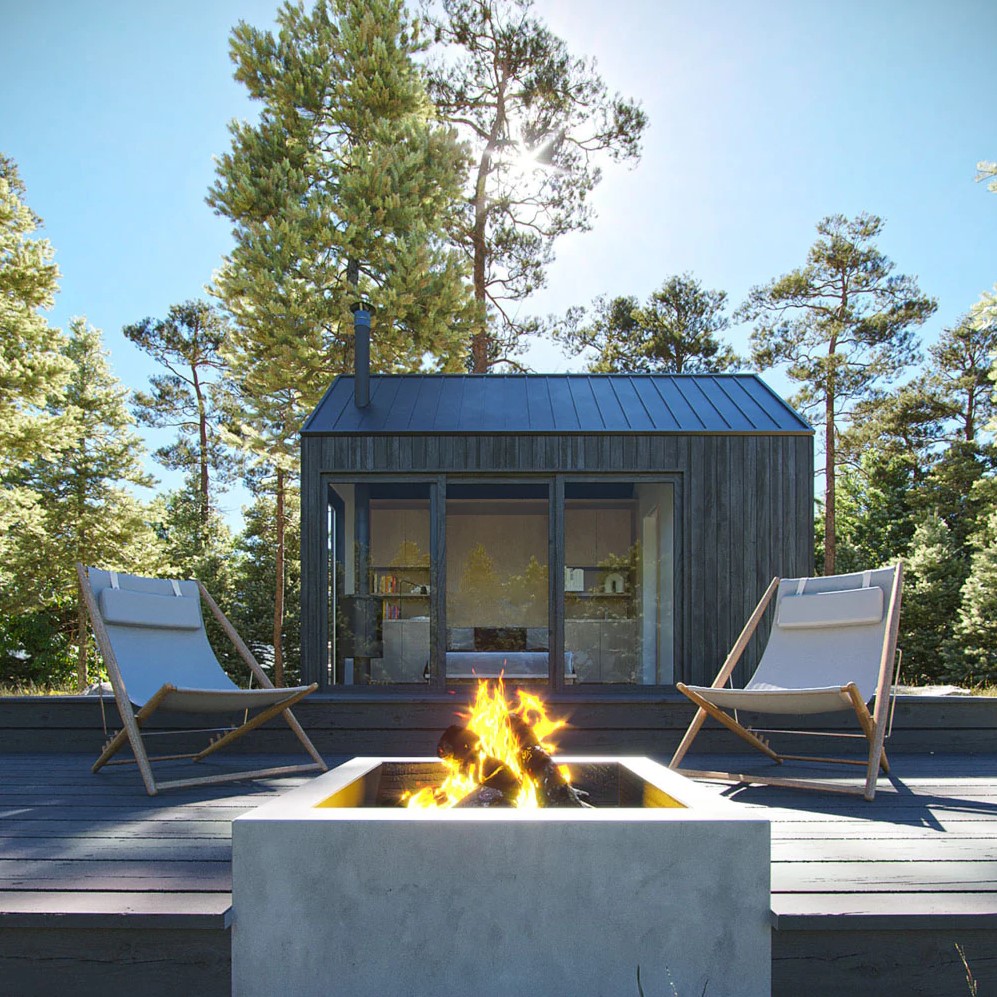 144 Square Foot Scandinavian Cabin Plans