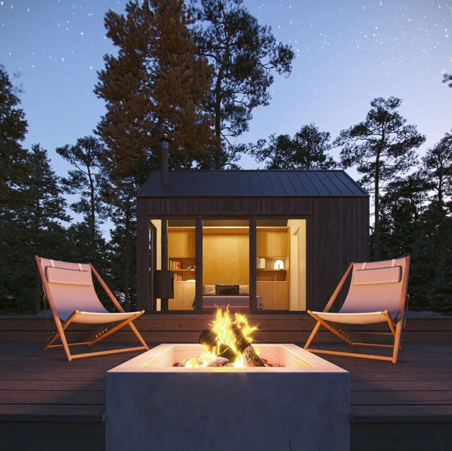 144 Square Foot Scandinavian Cabin Plans