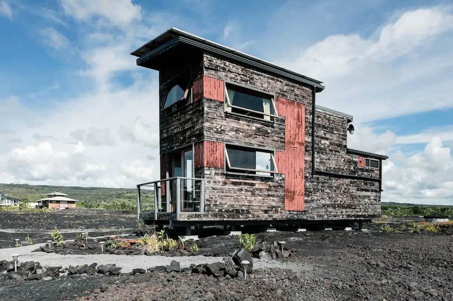 The Phoenix Tiny House on a Lava Field in Hawaii