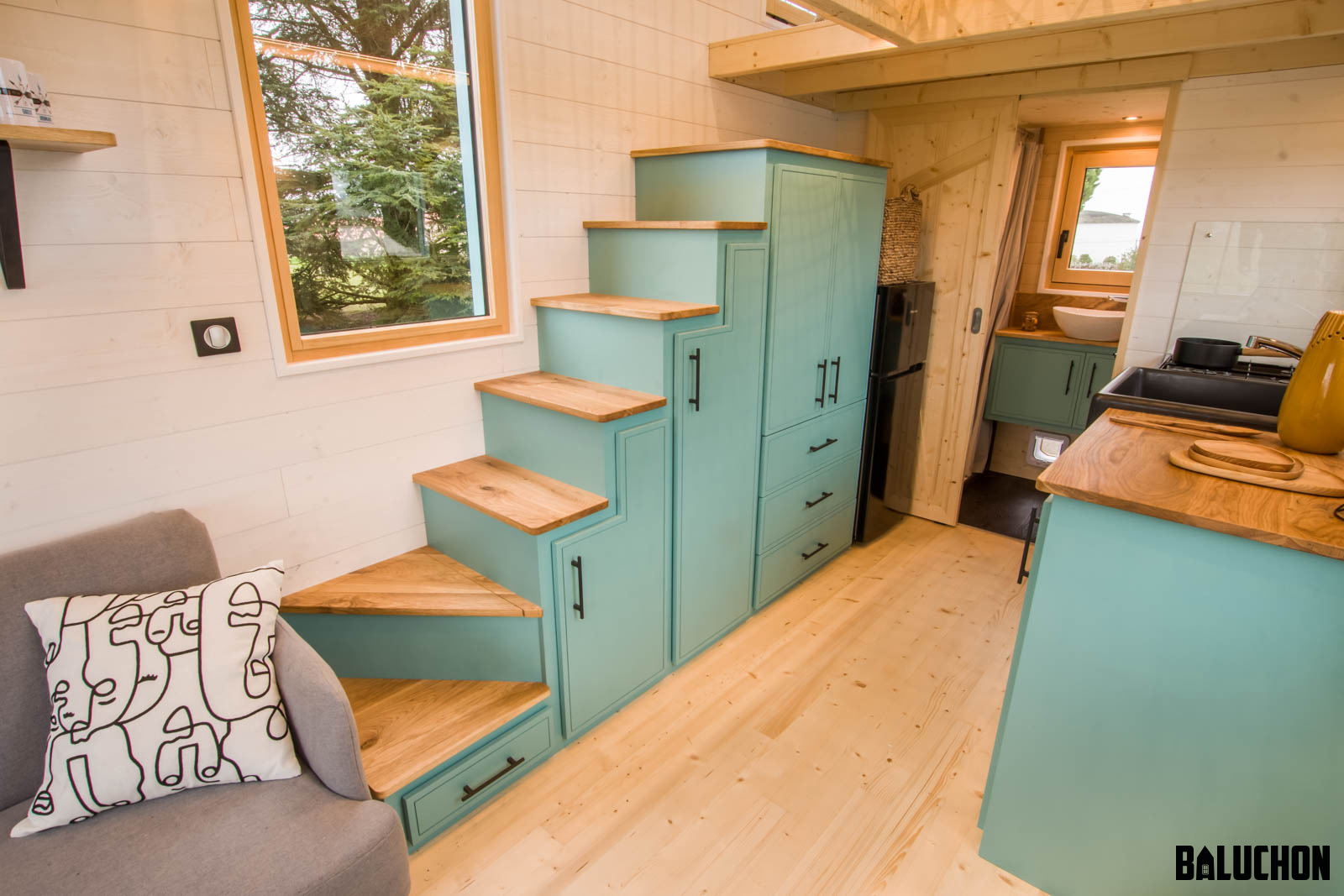 Their Baluchon Tiny House with Mesh Catwalk