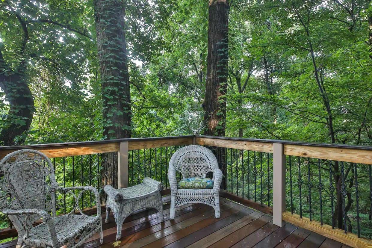Two-Story Treehouse in the Woods