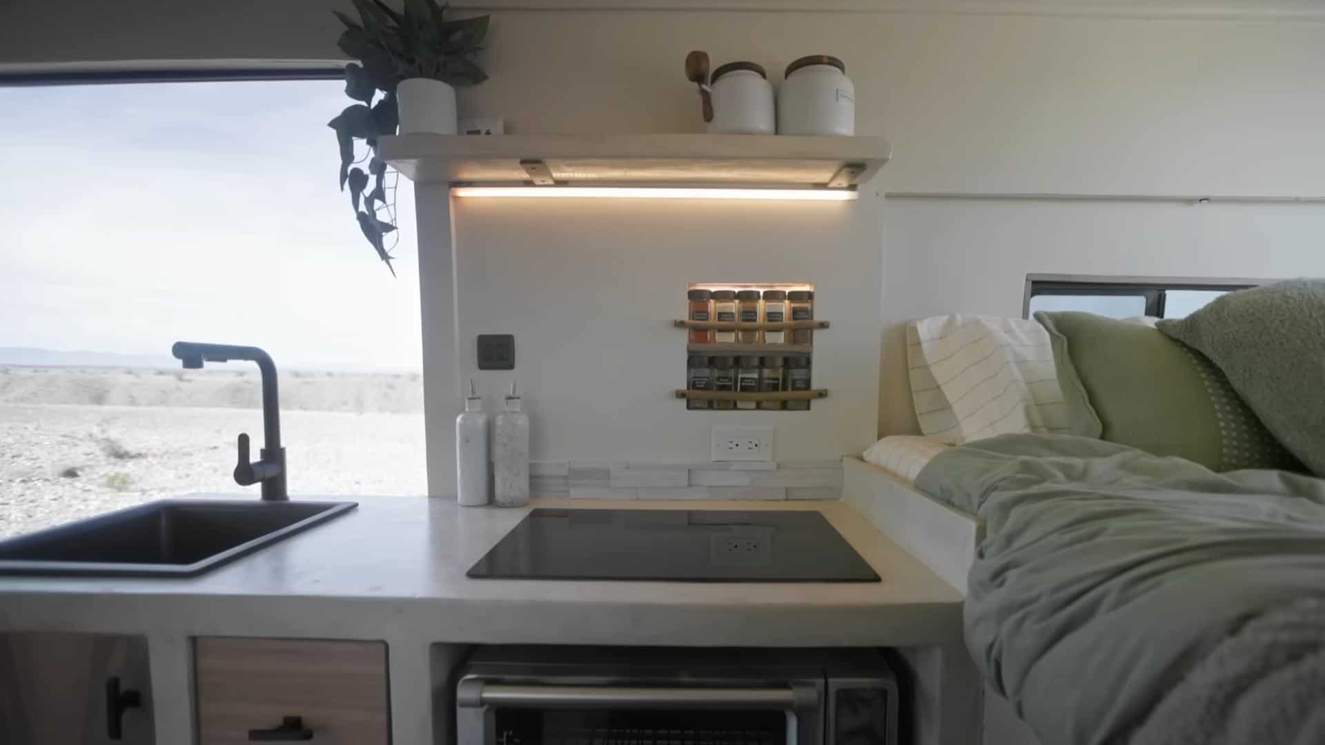 Her Micro-Cement Van Conversion
