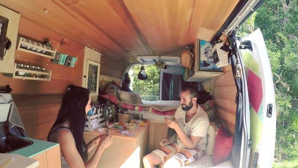 Their Van Conversion Has A Bathtub!