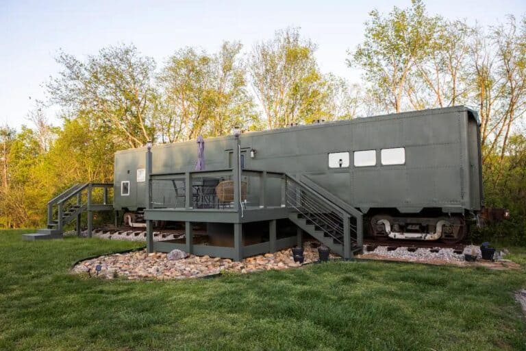 WWII Troop Train Kitchen Car Turned Tiny Home