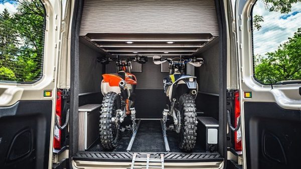 TransMoto Van Conversion by Wilderness Vans with Dirt Bike Storage