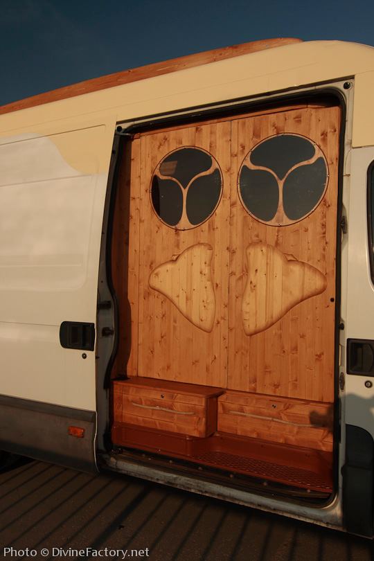 Man Turns Work Van Into DIY Motorhome Tiny Cabin