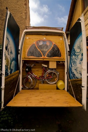 Man Turns Work Van Into DIY Motorhome Tiny Cabin
