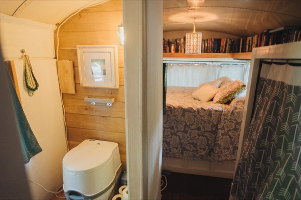 Young Couple’s DIY School Bus Cottage on Wheels