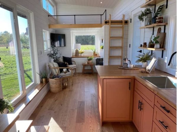 Gorgeous 30×10 Leola Tiny Home w/ Cozy Living Room