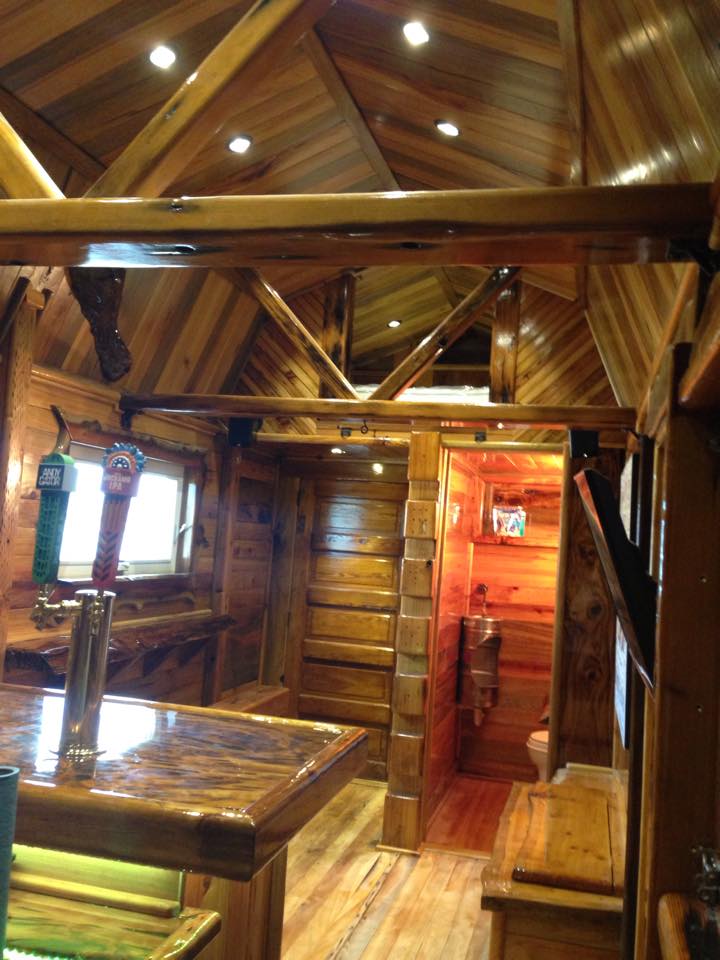 Man Builds Portable Tavern Tiny House on a Trailer