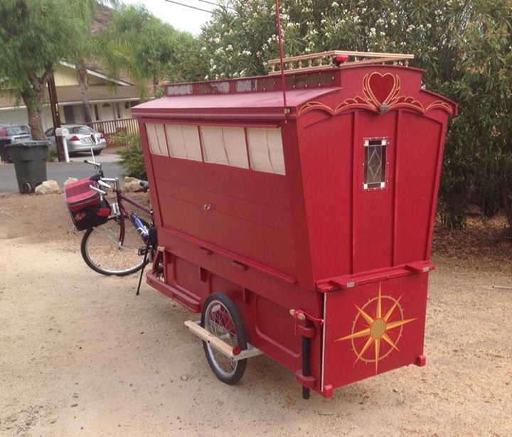 Micro Gypsy Wagon That You Can Tow by Bicycle