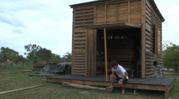 Student Builds Recycled Pallet Tiny House