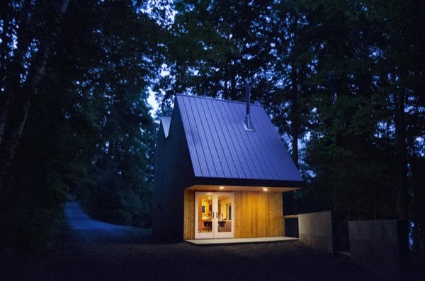 Small Modern Polygon Cabin with Loft