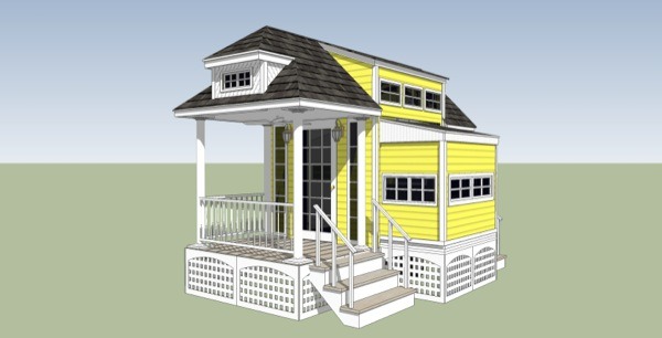 Man Invents Expandable Tiny Houses with Pop Outs