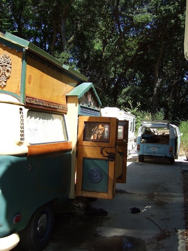 Tiny House Bus with Stained Glass