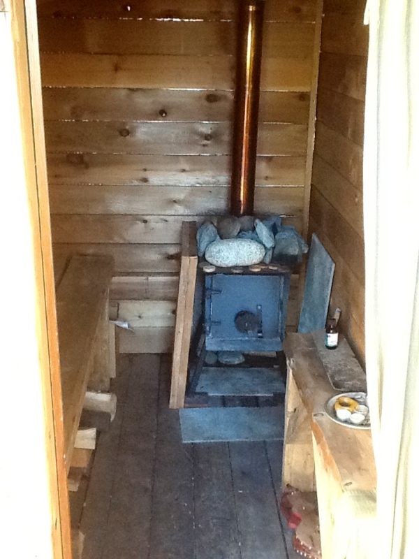 Micro Sauna and Pop Up Shelter Built with Recycled Materials