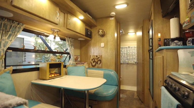 She Converted Two Vintage Trailers into Her Tiny Home Oasis