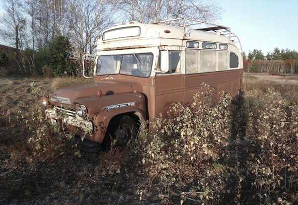 1959 Viking Short Bus Converted into Cabin on Wheels You Can Live In