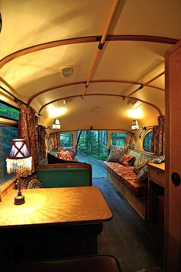 1959 Viking Short Bus Converted into Cabin on Wheels You Can Live In