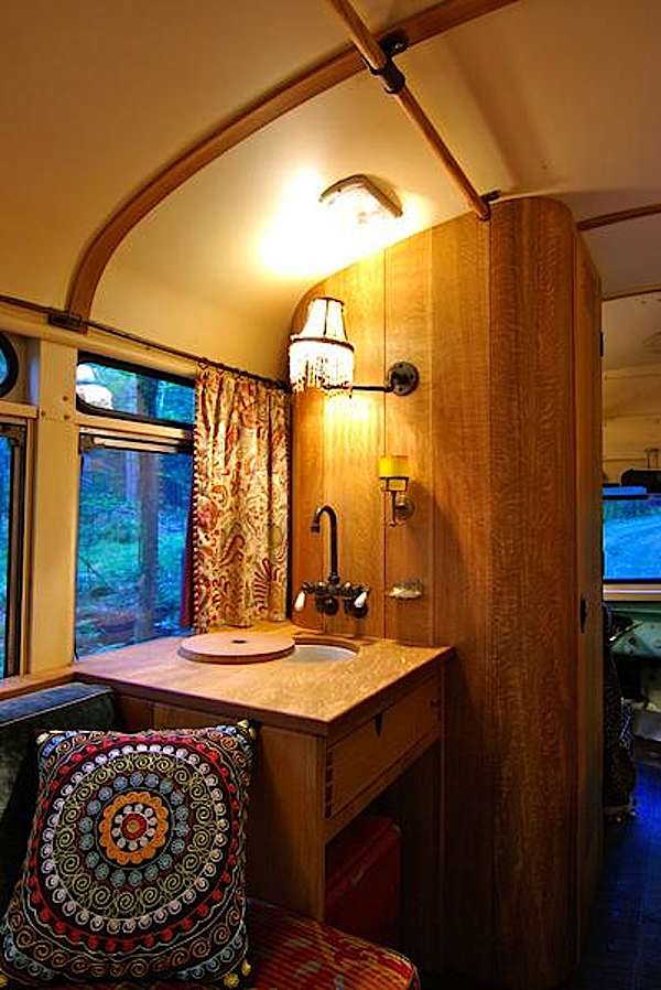 1959 Viking Short Bus Converted into Cabin on Wheels You Can Live In