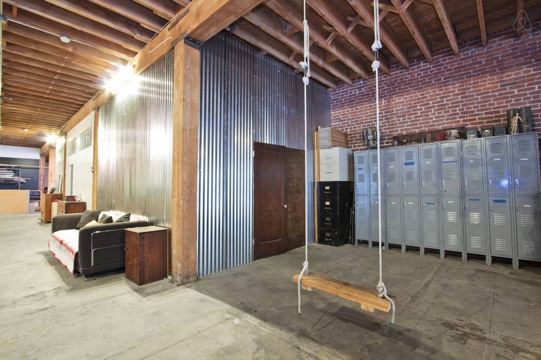 ’54 Alhoa 16′ Travel Trailer inside 6000 Sq. Ft. Warehouse