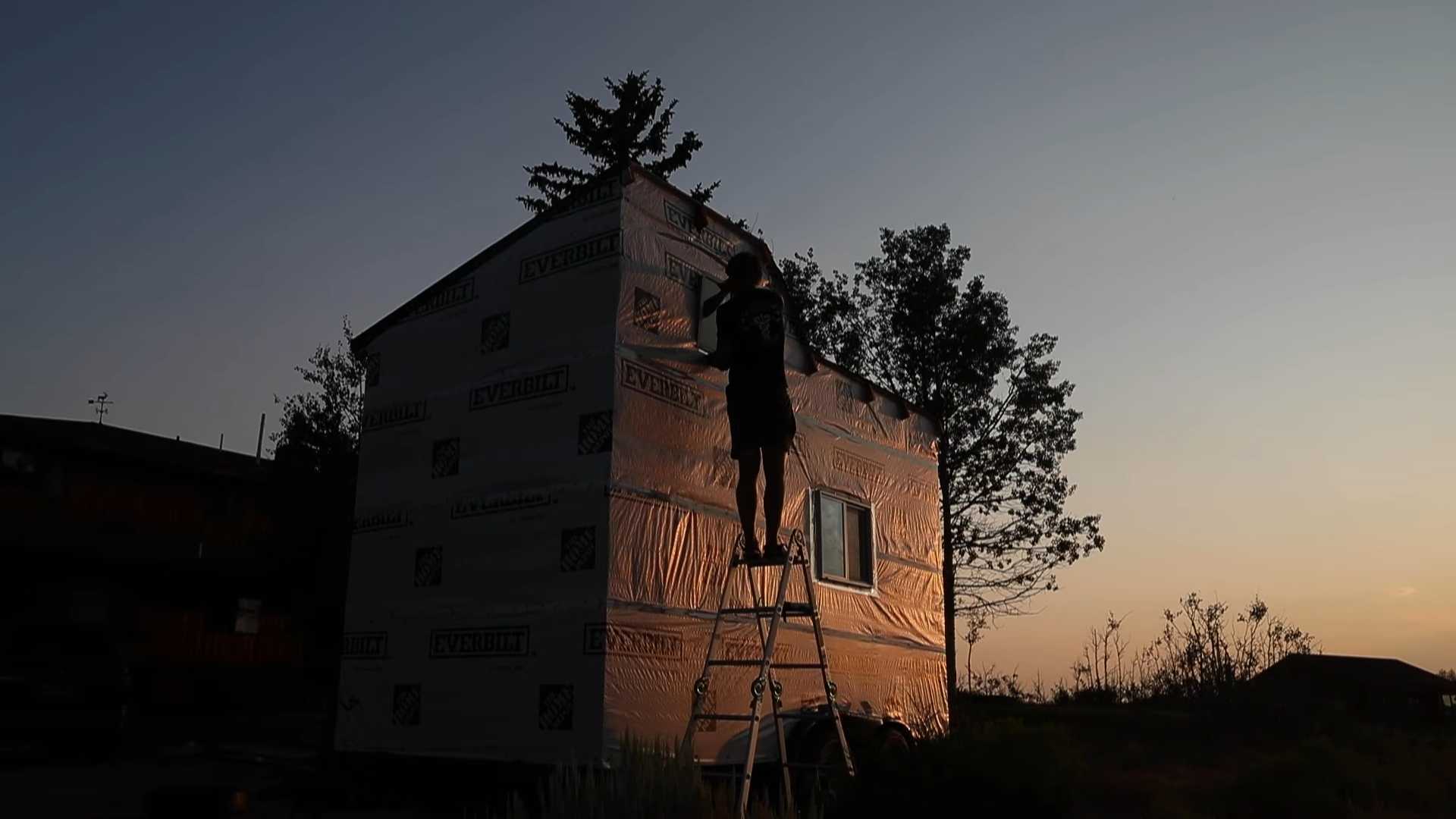 Building his Dream Tiny House for Under $8,000