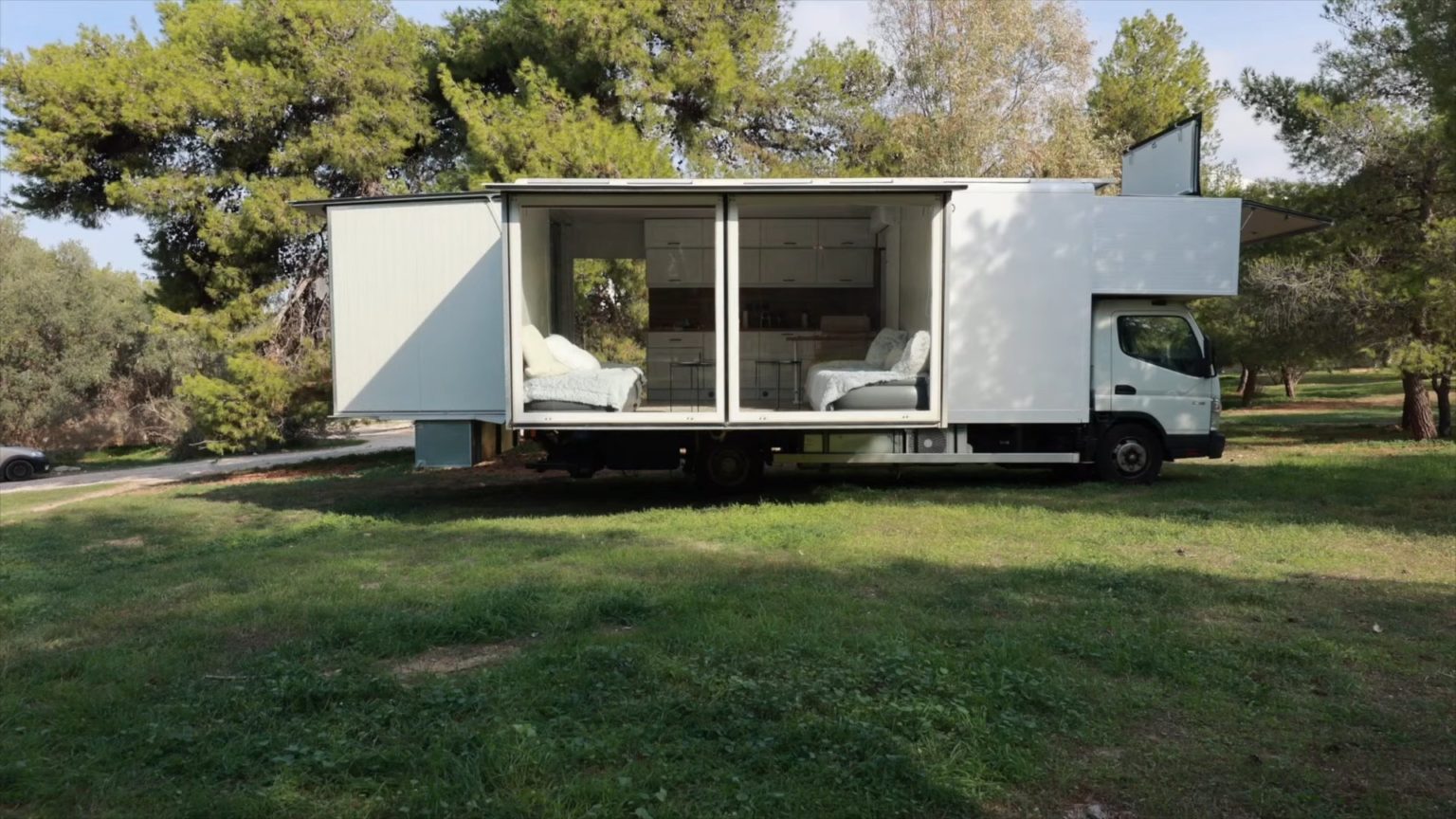 Unfolding Box Truck Goes from Stealthy to 350 sq. ft. Motorhome