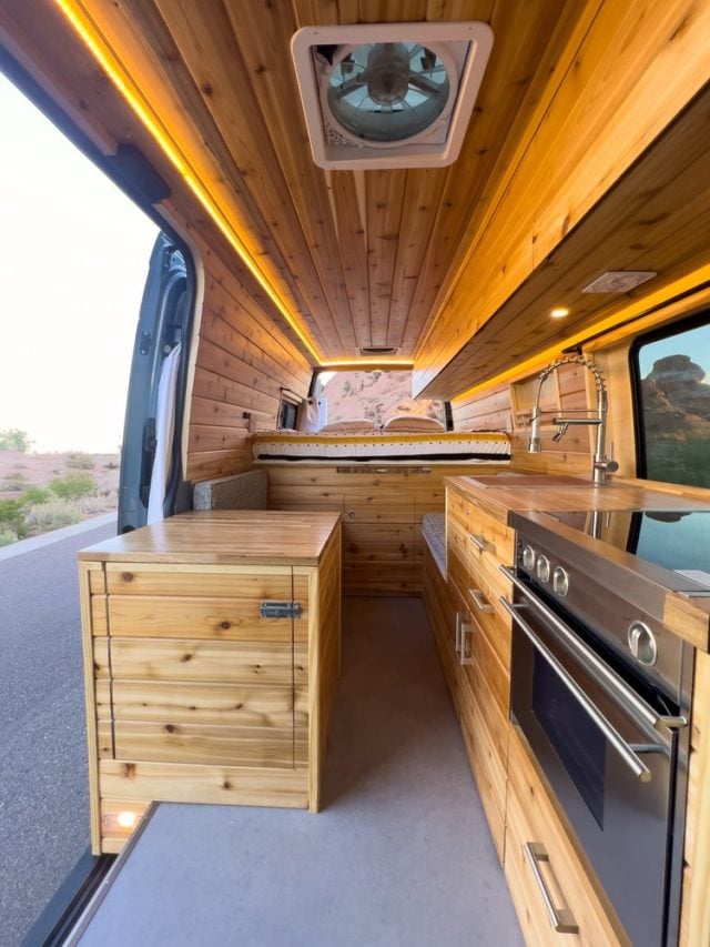 Zephyr Van: Professional Conversion with Indoor Shower, Oven, and Sleeps 3