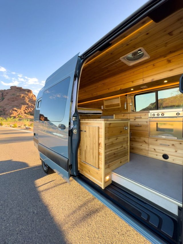 Zephyr Van: Professional Conversion with Indoor Shower, Oven, and Sleeps 3